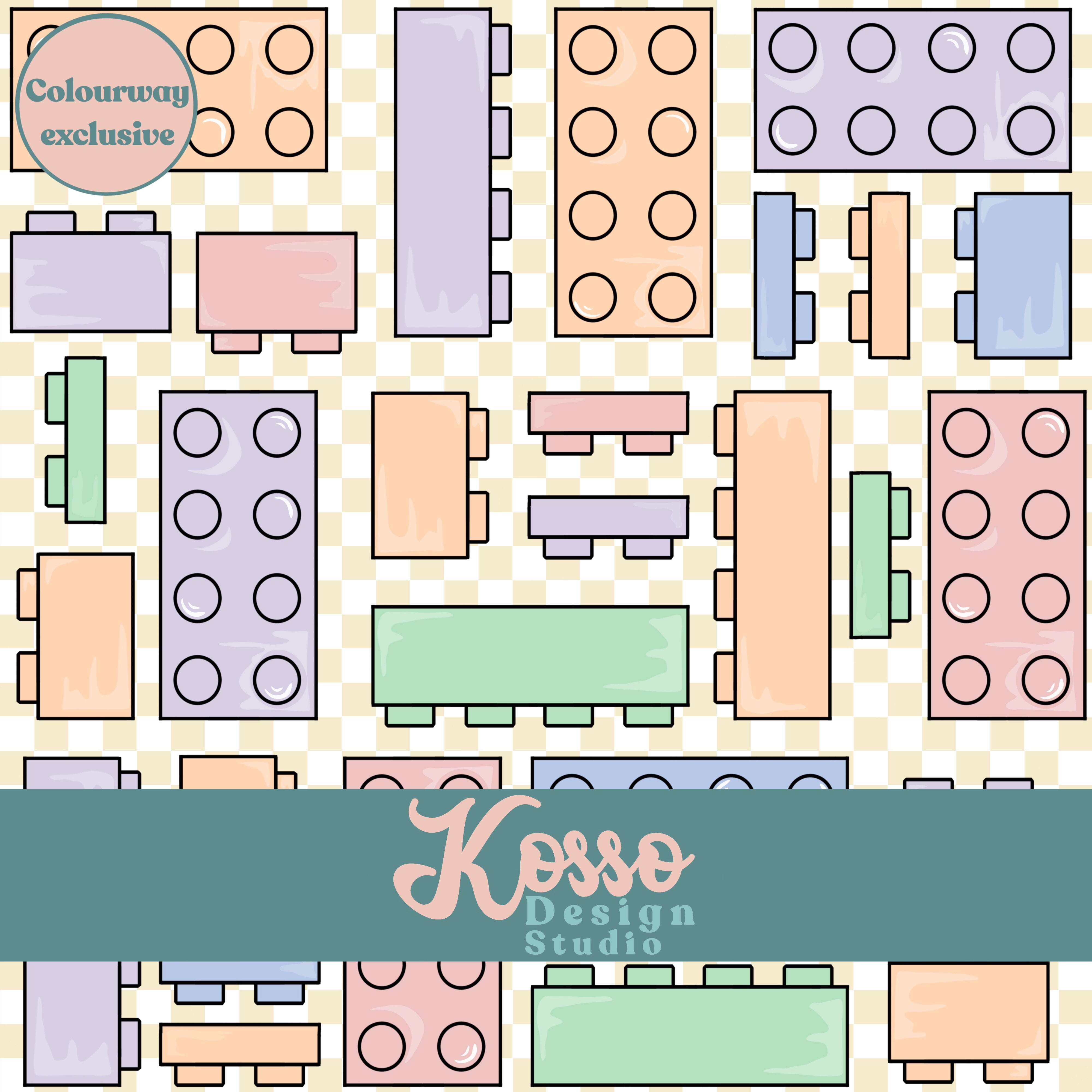 Exclusive Build Bricks Seamless Design – Kosso Studios