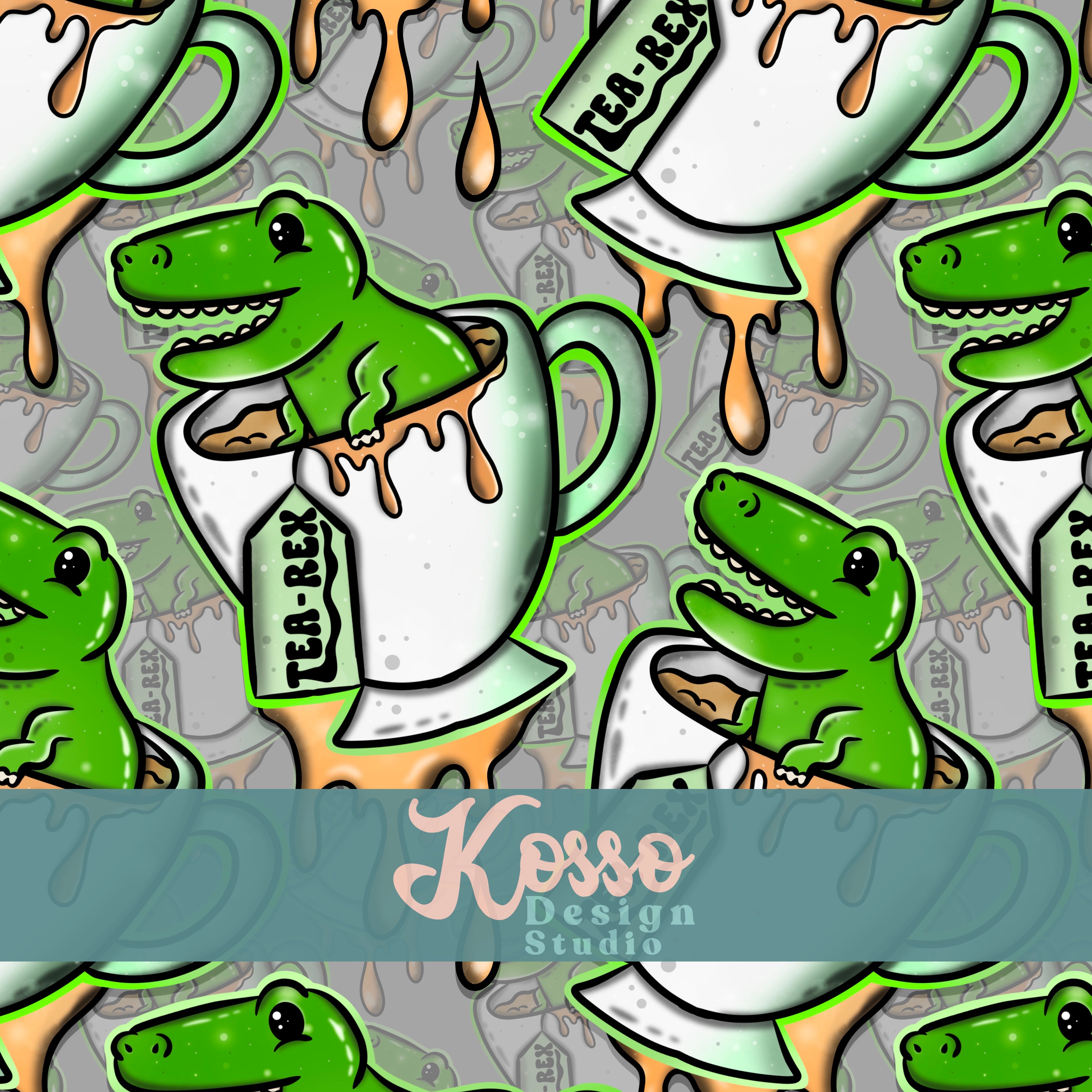 Tea - Rex - Non Exclusive- Seamless Design – Kosso Studios