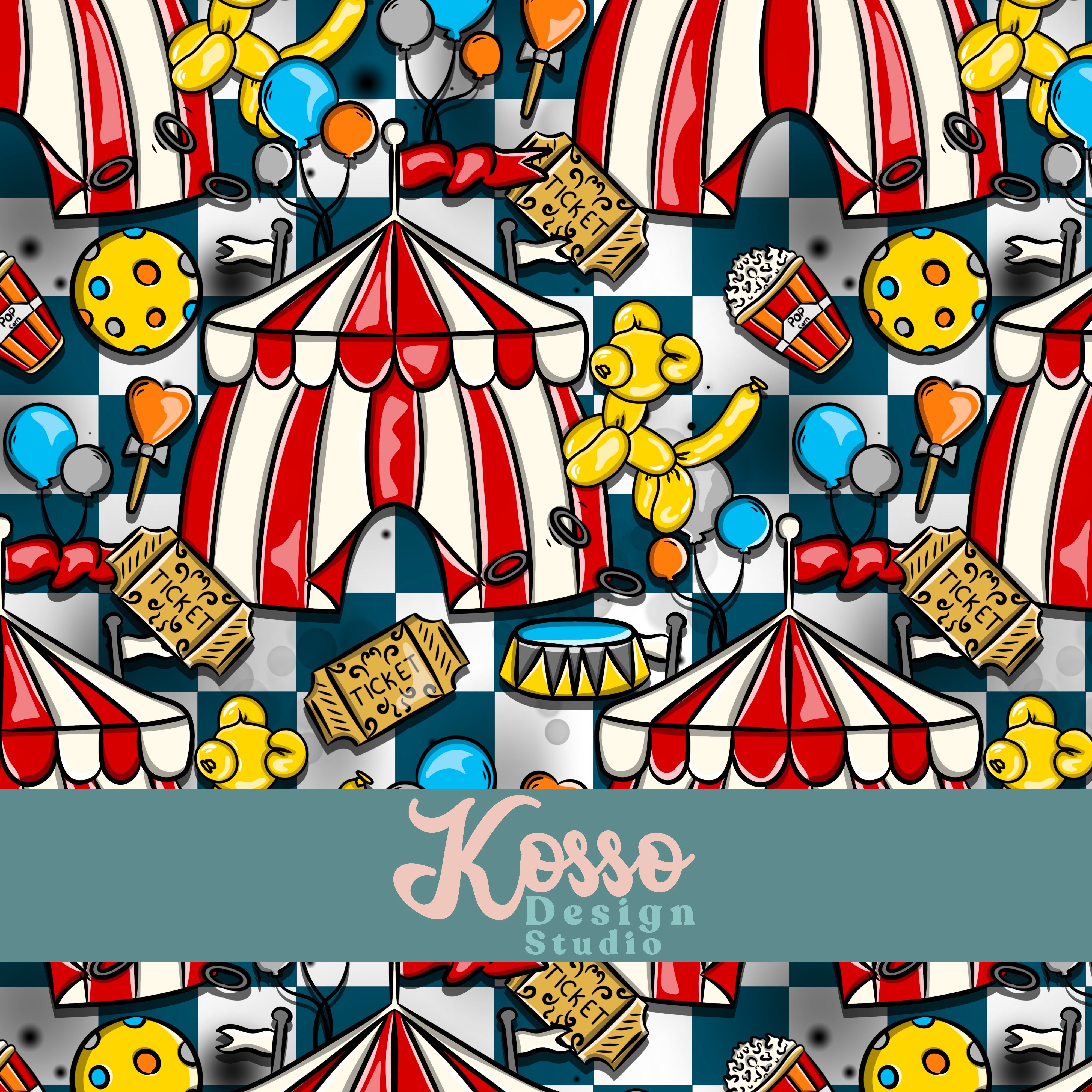 Exclusive Fun Fair Circus Seamless Design – Kosso Studios